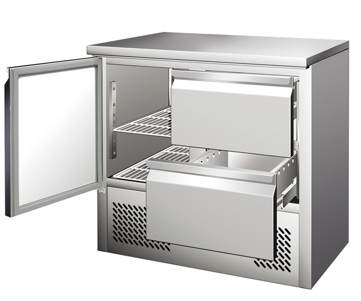 BCC2-2D Blizzard Compact counter with 2 Drawers - 240Ltrs - MM Catering ...